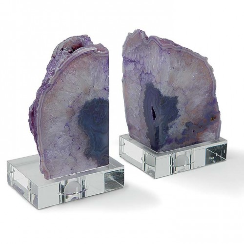 Purple Geode Book Ends | Pulp Design Studios