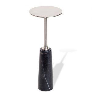 Beck Round Drink Table – Black/ Nickel | Pulp Design Studios
