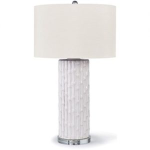 White Ceramic Bamboo Lamp | Pulp Design Studios
