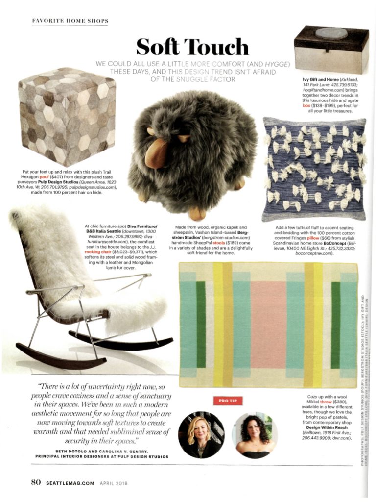 Seattle Magazine – Favorite Home Shops | Pulp Design Studios