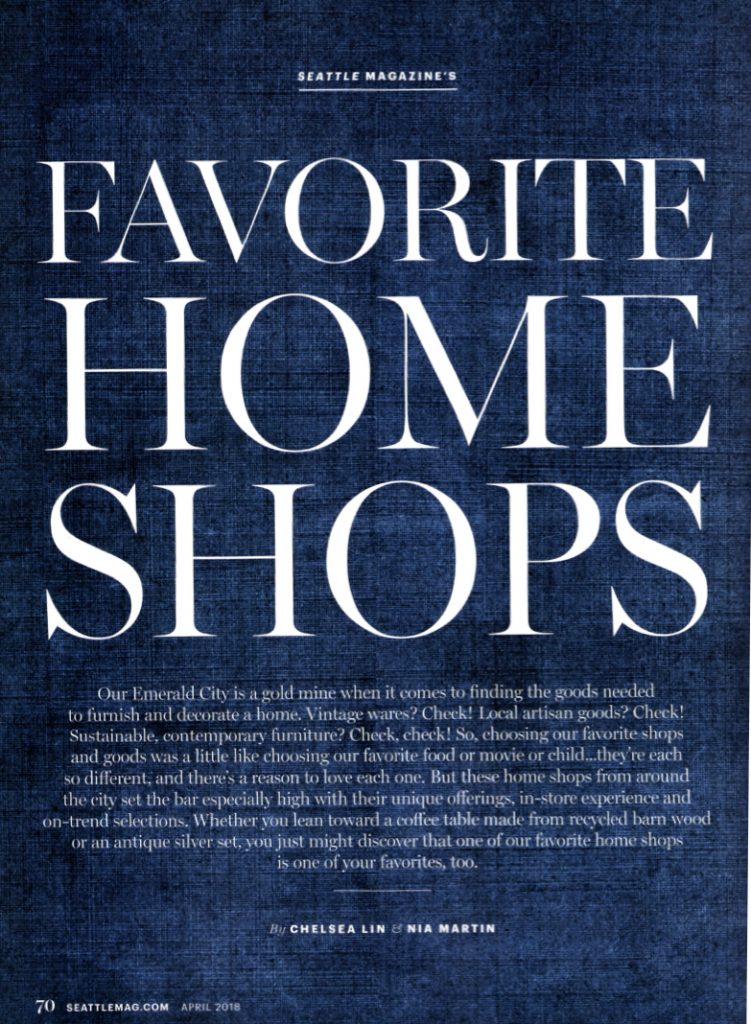 Seattle Magazine – Favorite Home Shops | Pulp Design Studios